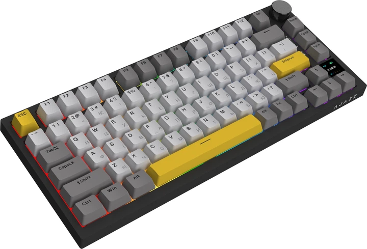 Клавиатура Ajazz AK820 PRO 75% Exploded Flying Fish Switch Black RGB ...