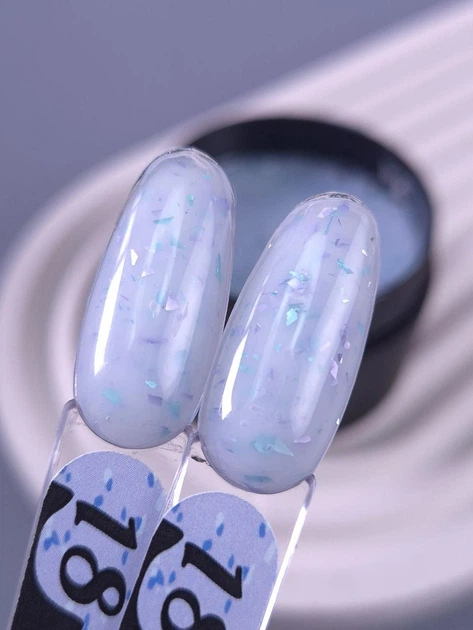 SVN гель з поталью 18 блакитний для зміцнення, густий гель з ...