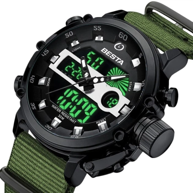 Мужские часы Besta Prof Green Black Nano – купить онлайн на ROZETKA