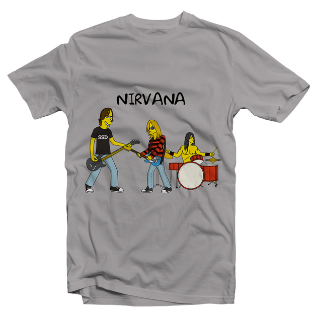Футболка с принтом Nirvana Simpsons style XL Серый 1xlgray0863L4 от ...