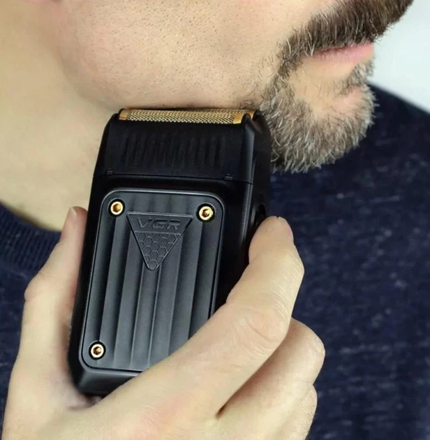 Акумуляторна електробритва VGR V-363 шейвер з LED-дисплеєм для сухого догляду чорний – фото ...