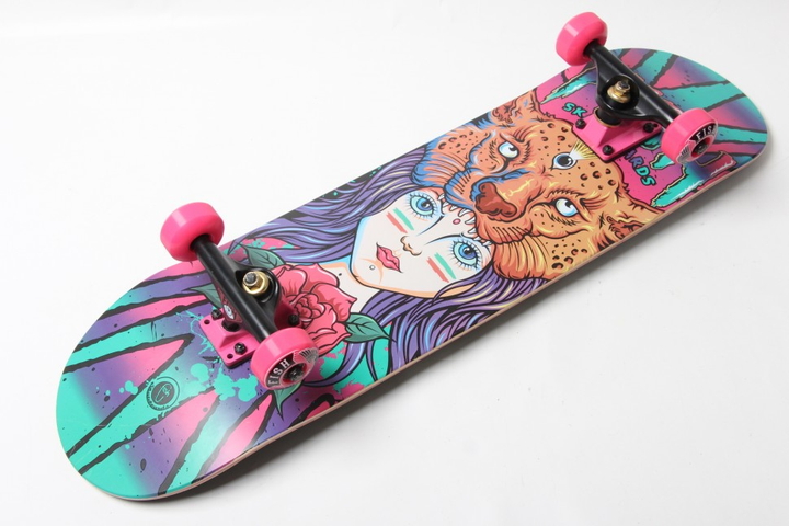 Скейтборд Original Fish Premium sk-415-6 Skate Girl розовый-оранжевый ...
