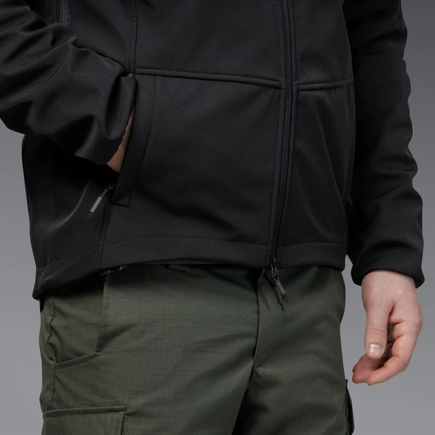 Куртка тактична SoftShell APEX Flex. Осінь-Весна Чорний. Розмір XL - Тактичне спорядження | Hunter