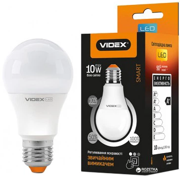 Светодиодная лампа VIDEX A60eD3 10W E27 4100K 220V с регулировкой яркости (VL-A60eD3-10274 ...