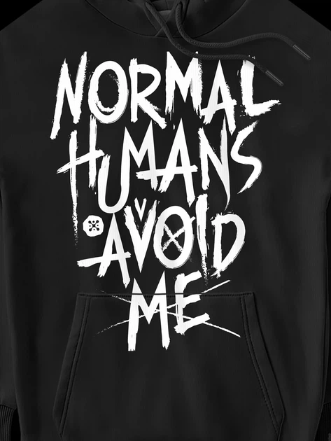 Худі чоловічий Dubhumans Normal Humans Avoid Me Чорний 2XS (NHAM-H-B ...