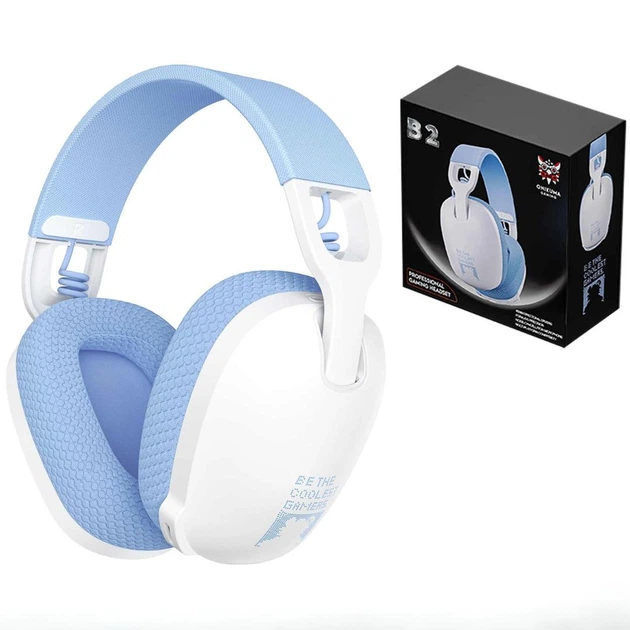 Навушники ONIKUMA B2 Lightspeed Wireless Gaming Headset White-Blue ...