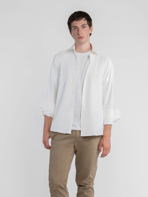 Сорочка чоловіча молочна з бавовняної тканини Arber ANDREW 41 зріст 4 ...
