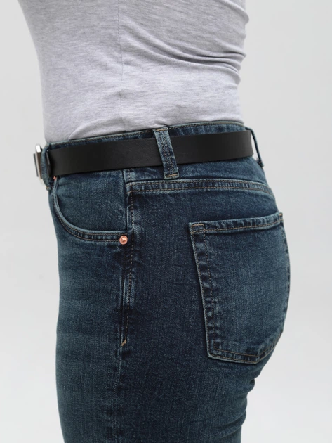 Джинси жіночі прямі темно-сині із середньою посадкою великі розміри 3258-B-0571 W29L33 ...