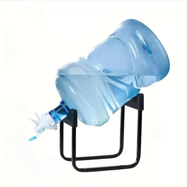 Підставка під бутель для води з краном металева чорна фото відгуки характеристики в