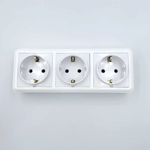 Розетка потрійна без заземлення Nilson Unique 28111057 біла – фото, відгуки, характеристики в ...