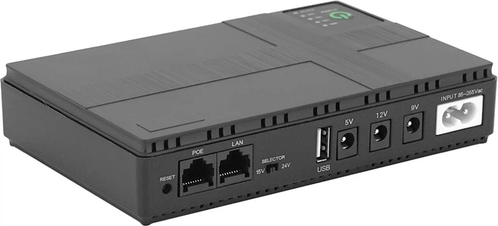 ДБЖ для роутера Greenwave UPS-36W DC1036P-8 PON/POE-430(15-24V) 5V/9V ...