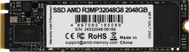 SSD диск AMD Radeon R3 512GB M.2 2280 NVMe PCIe 3.0 x4 3D NAND TLC ...