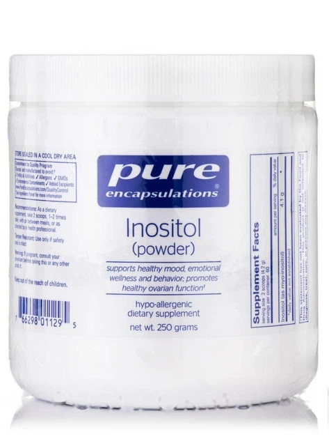 Інозитол міо інозитол Inositol Powder Pure Encapsulations 250 г – фото ...