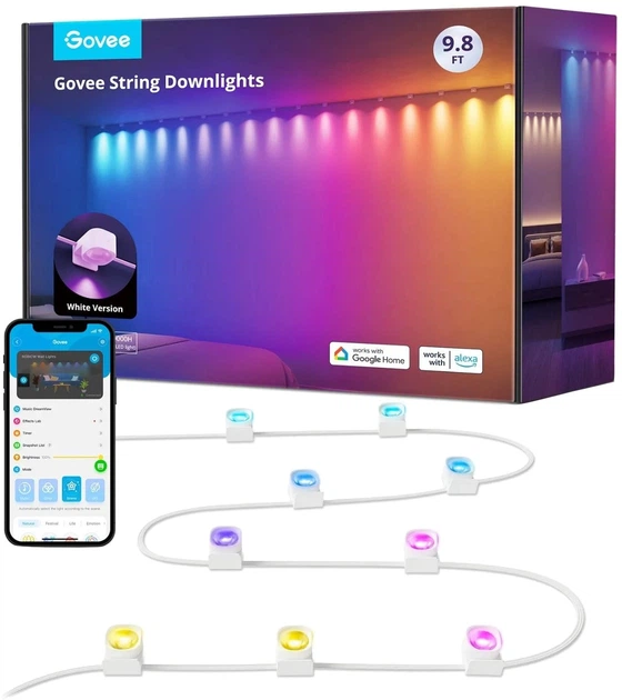 Стрічка світлодіодна розумна Govee String Downlights RGBIC Wi-Fi ...