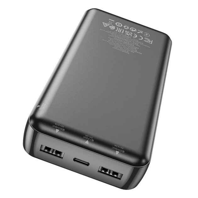 Павербанк HOCO J100A 20000 mAh 2.1A 2USB/Type-C Power Bank Black – фото, відгуки, характеристики ...