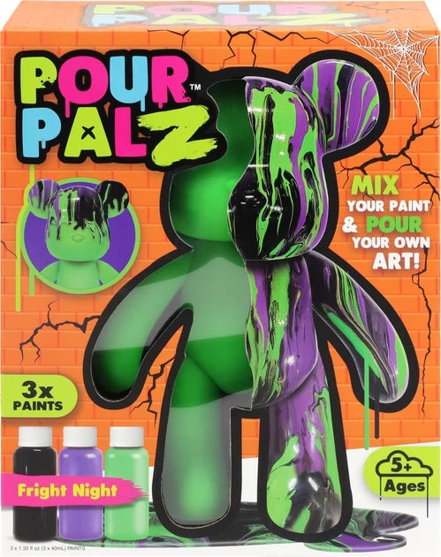 Набір для творчості ToyMonster Pour Palz Флюїд Арт Black Edition Ведмедик Ніч жахів (GS-G87784/2 ...