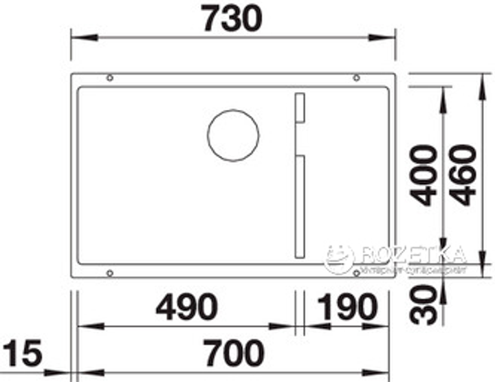 Кухонная мойка гранит BLANCO Subline 700-U Level белый (523542 ...
