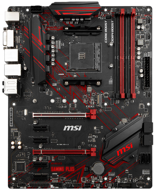 Материнская плата MSI B450 Gaming Plus (sAM4, AMD B450, PCI-Ex16 ...
