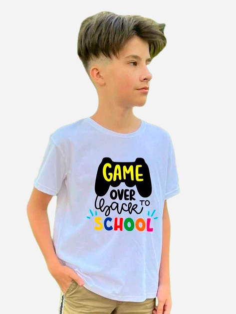 Підліткова футболка для хлопчиків Спиногриз Game over back to school ...