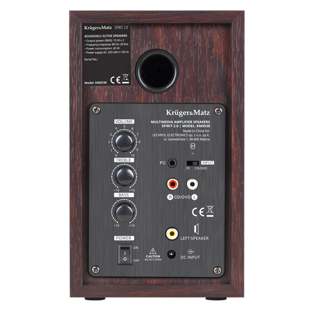 Колонки активные Kruger&Matz - SPIRIT 2.0 (KM0538) Walnut – фото ...