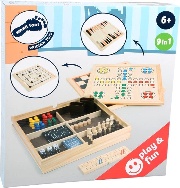 Настільна гра Small Foot 9 в 1 Classic Games (китайське видання ...