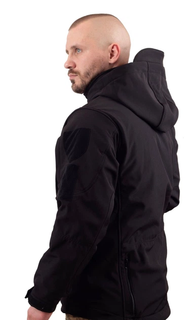 Куртка Vik-Tailor с флисовой кофтой Softshell, Black, 60 - Тактическое снаряжение | Hunter