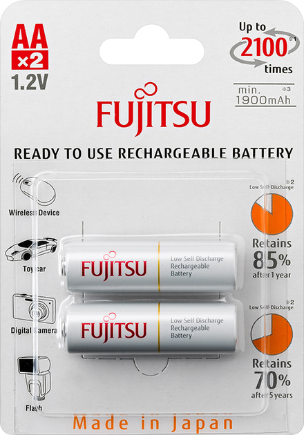 Аккумулятор Fujitsu White Ni-Mh АА/R6 2000 мА*ч Ready to use 2 шт ...