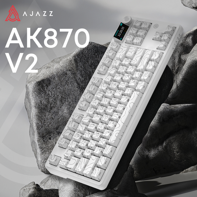 Клавіатура бездротова Ajazz AK870 V2 Maillard Switch Wireless/Bluetooth ...