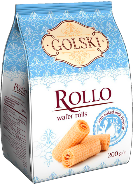 Вафли Golski Ролло рулетики со вкусом топленого молока 200 г ...