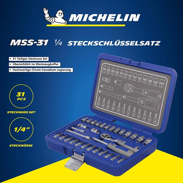 Набор торцевых головок Michelin MSS-31-1/4 31 предмет (MSS-31-1/4) – фото, отзывы ...