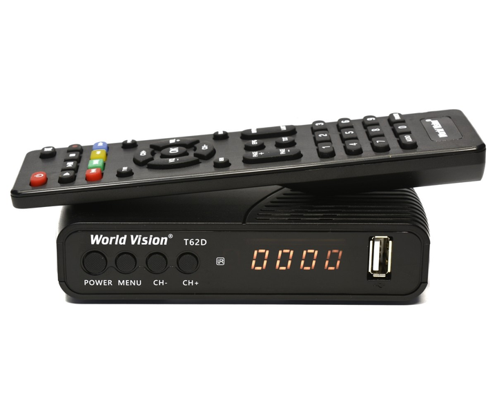 ТВ-ресивер стандарта DVB-T/T2 World Vision T62D с интернет приложениями ...