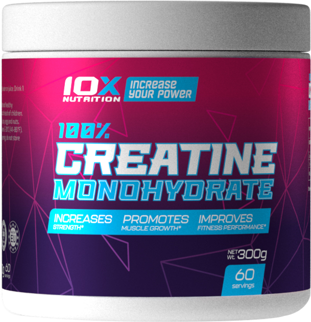 Креатин моногидрат 10X Nutrition 300 г (525272730856) – фото, отзывы ...