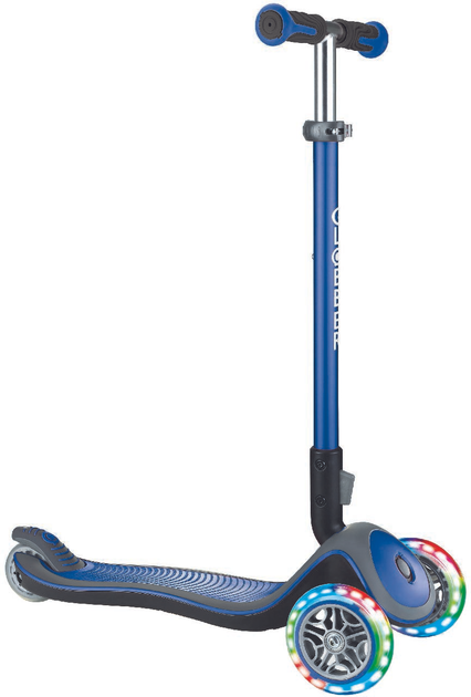 Самокат Globber Elite Deluxe 3 колеса з підсвіткою до 50 кг 3+ Синій ...