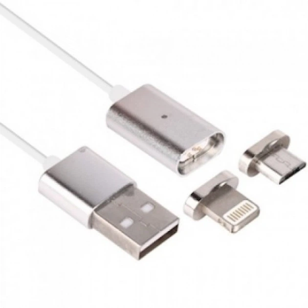 Магнитный кабель 2в1 Magnetic micro USB - Iphone Cable для Android и ...