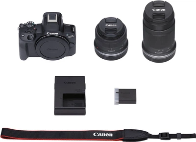 Фотоаппарат Canon EOS R50 RF 18-45mm + RF55-210mm Black (5811C034AA ...