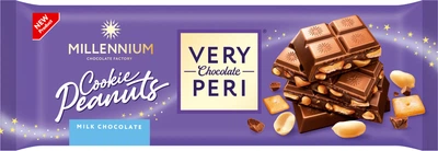 Шоколад молочний Millennium Very Peri з начинкою, печивом та арахісом ...