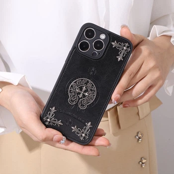 Чохол панель для Apple Iphone 13 Chrome Hearts екокожа + обідок із ...