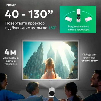 Проектор Led Projector M300 MAX/HY300 4k UHD для домашнього кінотеатру ...