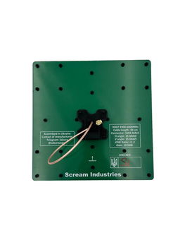 Патч антена Scream Industries 5.8GHz 19.5dBi RHCP для FPV SMA/SMA ...
