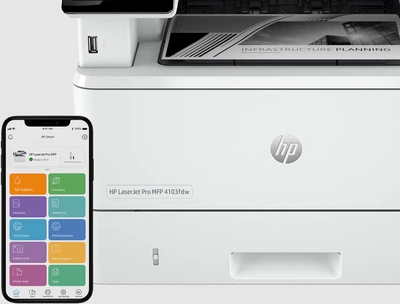 МФУ HP LaserJet Pro 4103fdw, with Wi-Fi, DADF (2Z629A) – фото, отзывы ...