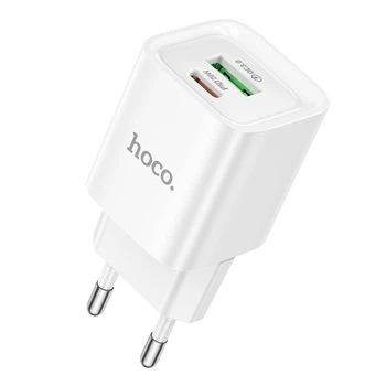 Мережевий зарядний пристрій Hoco C147A PD20W / 3A USB+Type-C зі швидкою ...