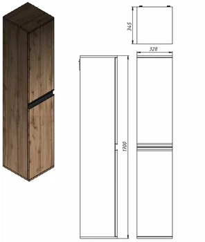 Пенал - шафа у ванну підвісна Devit Frame 753170O універсальна – фото, відгуки, характеристики в ...