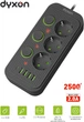 Мережевий фільтр-подовжувач Dyxon 3 розетки 4xUSB-A 1xUSB-C PD 2 м ...