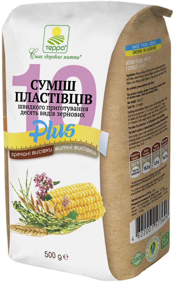 Смесь хлопьев Терра 10 видов зерновых быстрого приготовления ...