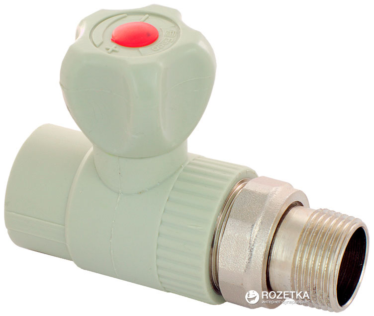 Кран радиаторный полипропиленовый FADO PPR 20x1/2'' прямой, PRK02 ...