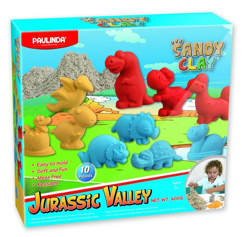 Пісок для творчості Sandy clay Jurassic Valley 600г 10 од. PAULINDA ...
