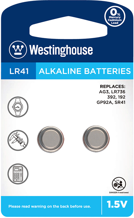 Лужна батарейка Westinghouse Alkaline LR41 2 шт. (0889554001844) – фото ...