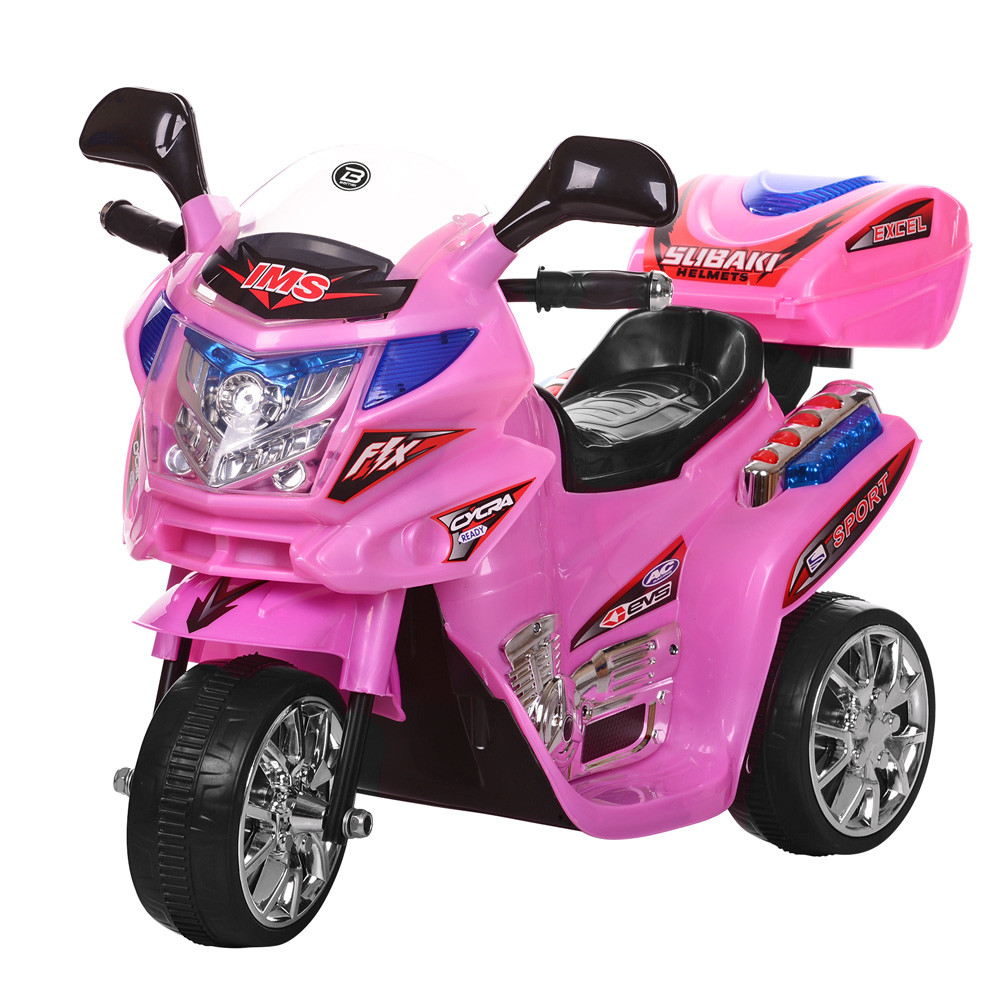 Детский мотоцикл трехколесный (мотор 12W) Bambi M 0638 Розовый (M 0638 ...