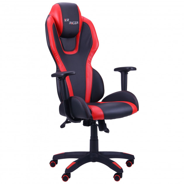 Геймерское кресло AMF VR Racer Atom черный, PU черный/красный (mm515409 ...