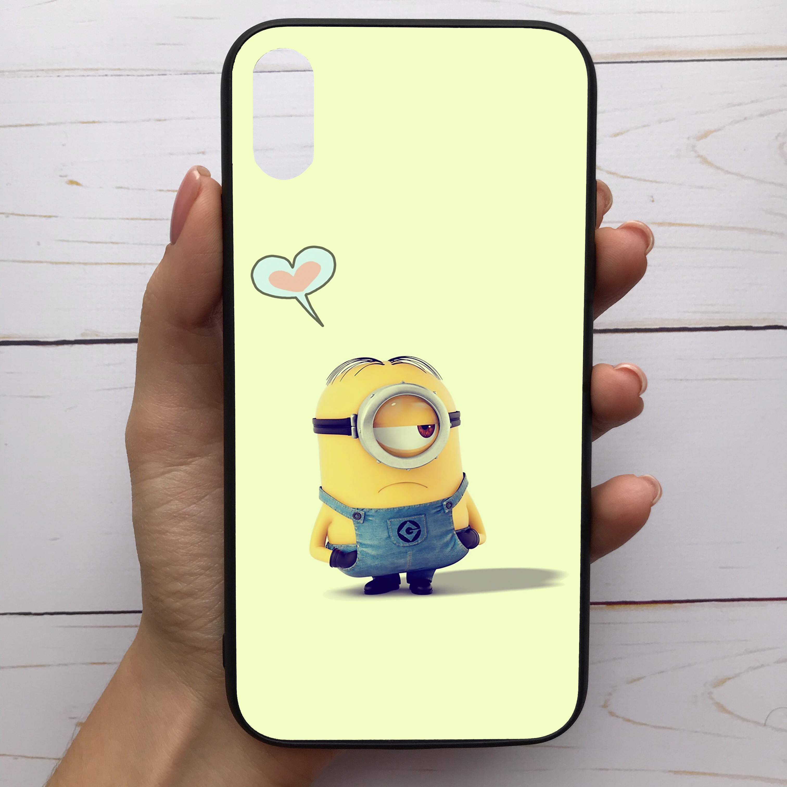 Чехол Mood для iPhone Xs Max с рисунком Миньон с Сердечком (439 ...